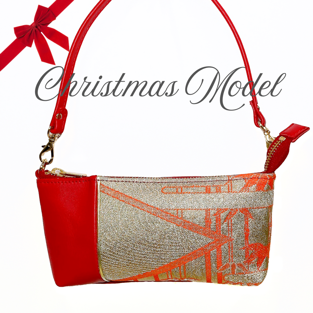 【Christmas Model】KIMONO PURSE Red 002 – TOKYO KIMONO SHOES